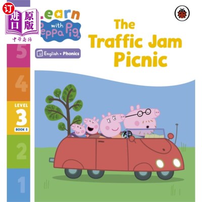 海外直订Learn with Peppa Phonics Level 3 Book 5 - The Tr... 与佩奇一起学习自然拼读第三册第五册-交通堵塞野餐(自然拼