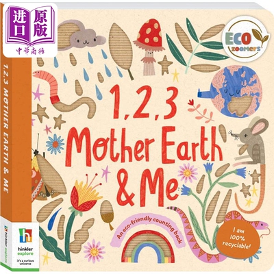 生态放大镜 地球 Eco Zoomers 1 2 3 Mother Earth & Me 英文原版 儿童科普纸板书 少儿知识百科图画书 进口绘本【中商原版】