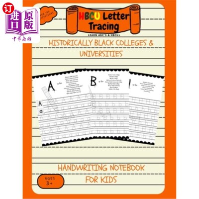 海外直订HBCU Letter Tracing HBCU信件追踪