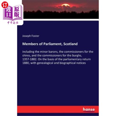 海外直订Members of Parliament, Scotland 苏格兰议会议员