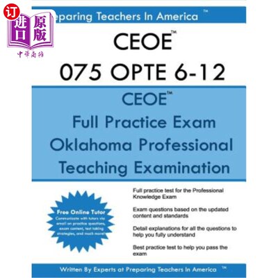 海外直订CEOE 075 OPTE 6-12 Oklahoma Professional Teaching Examination: CEOE 075 OPTE Exa CEOE 075 O