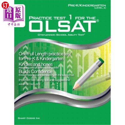 海外直订Practice Test 1 for the Olsat - Pre-K / Kindergarten (Level A): Olsat - Pre-K, K OLSAT-Pre-