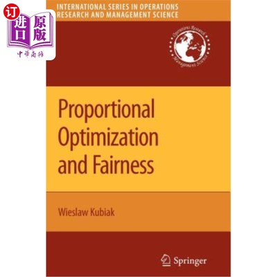 海外直订Proportional Optimization and Fairness 比例优化与公平