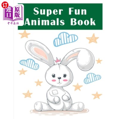 海外直订Super Fun Animals Book: Creative haven christmas inspirations coloring book 超级有趣的动物书:创意天堂圣诞灵