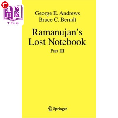 海外直订Ramanujan's Lost Notebook: Part III 拉马努扬遗失笔记本：第三部分
