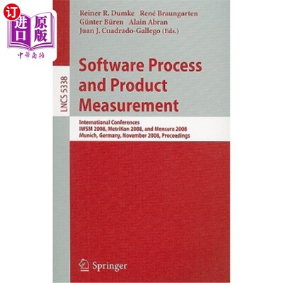 海外直订Software Process and Product Measurement: International Conferences IWSM 2008, M 软件过程和产品度量：国际会