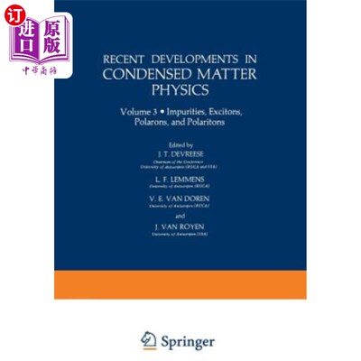 海外直订Recent Developments in Condensed Matter Physics: Volume 3 - Impurities, Excitons