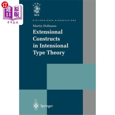 海外直订Extensional Constructs in Intensional Type Theory 内涵类型理论中的外延结构