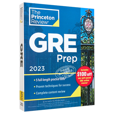 Princeton Review GRE Prep 2023 Graduate School Test Preparation 普林斯顿GRE考试备考2023 研究生院考试准备【中商原版?