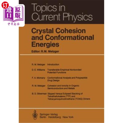 海外直订Crystal Cohesion and Conformational Energies 晶体内聚和构象能