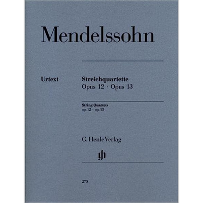 现货 门德尔松 弦乐四重奏 两支小提琴中提琴大提琴 Mendelssohn String Quartets Violins Viola 进口艺术【中商原版】