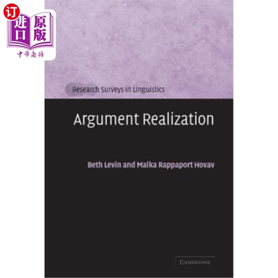 海外直订Argument Realization 论元实现
