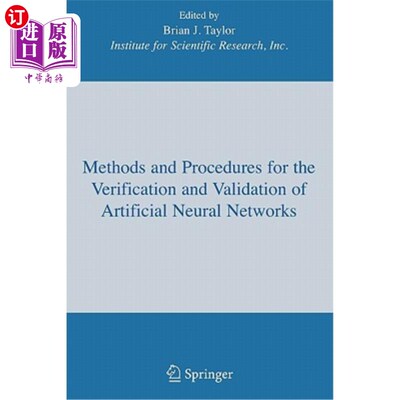 海外直订Methods and Procedures for the Verification and Validation of Artificial Neural  人工神经的验证和确认方