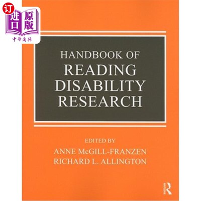 海外直订Handbook of Reading Disability Research 阅读残疾研究手册