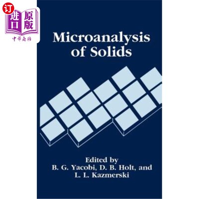 海外直订Microanalysis of Solids 微量分析的固体