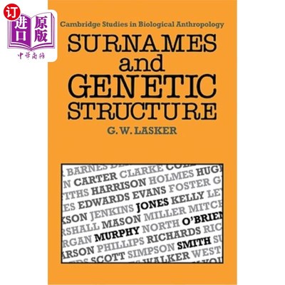 海外直订Surnames and Genetic Structure 姓氏和遗传结构