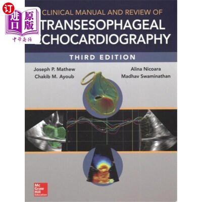 海外直订医药图书Clinical Manual and Review of Transesophageal Ec... 经食管超声心动图临床手册与回顾，3/e