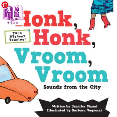 海外直订Honk, Honk, Vroom, Vroom: Sounds from the City 喇叭，喇叭，Vroom, Vroom:来自城市的声音