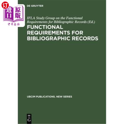 海外直订Functional Requirements for Bibliographic Records 书目记录功能需求