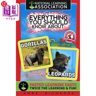 海外直订Everything You Should Know About Gorillas and Leopards 关于大猩猩和豹子你应该知道的一切