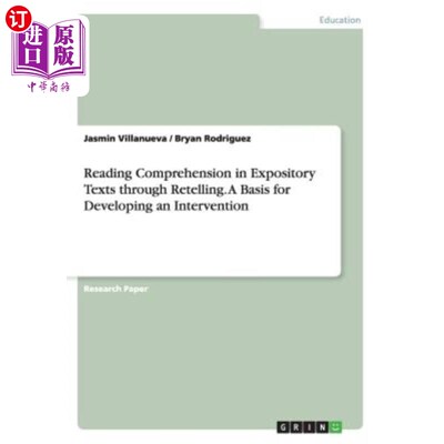 海外直订Reading Comprehension in Expository Texts through Retelling. A Basis for Develop 通过复述在说明文中进行阅读