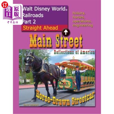 海外直订Walt Disney World Railroads Part 2 Main Street Horse-Drawn Streetcar 华特迪士尼世界铁路第二部分主要街道马车