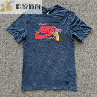 Nike 耐克男子夏季水洗做旧潮流印花休闲运动短袖T恤FB9789-410