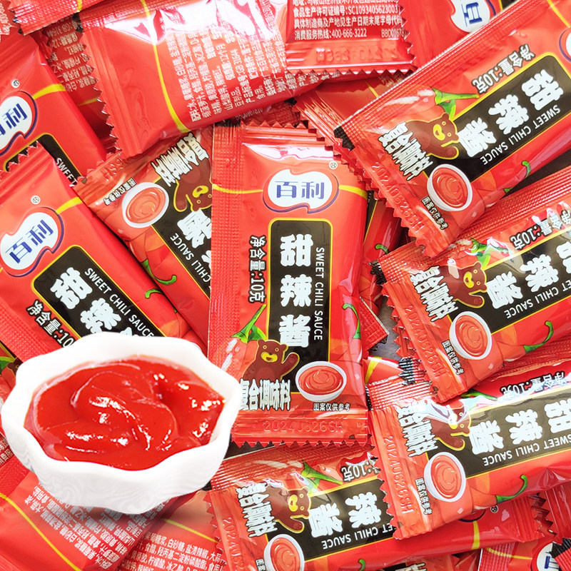 百利 甜辣酱 家用30包 辣椒酱 调味品 西餐调料 上校鸡块