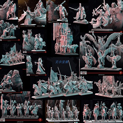 中古世界 巴托尼亚 皇家飞马 帝国骑士团 蒸汽坦克 战棋 棋子