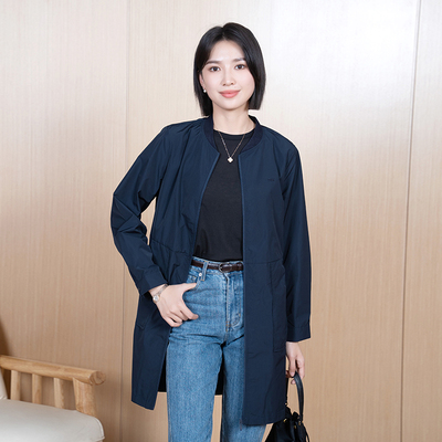 YUN2025春季新款女棒球服领百搭拉链门襟中长款薄夹克外套5078