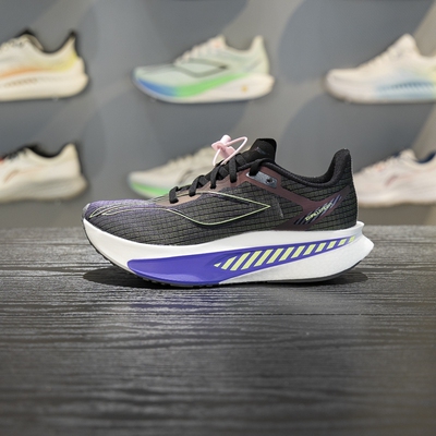 李宁飞电6CHALLENGER女子䨻丝反光轻量高回弹竞速比赛跑鞋ARMW004