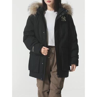 MLB羽绒服男女款2025冬款刺绣logo连帽保暖中性羽绒服3ADJB0656