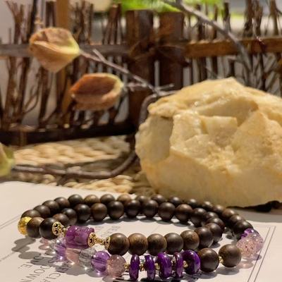 舒俱来皇家紫算盘珠貔貅白奇楠