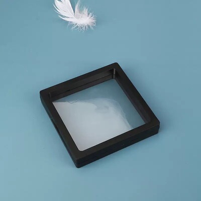 黑色开窗透明悬浮膜PE礼盒收纳项链耳环戒指新款创意防氧化首饰盒