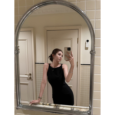 NanaByNana【素颜姐感】千金感法式无袖连衣裙女夏季收腰吊带短裙