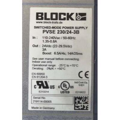 议价BLOCK德国PVSE 230/24-3B