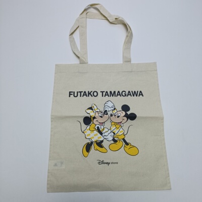 二子玉川（Futako Tamagawa）本白色轻便压边单肩薄棉布袋无纸牌