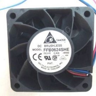 台达 6厘米6038 FFB0624SHE -BROO/-F00 24V 0.40A 3线