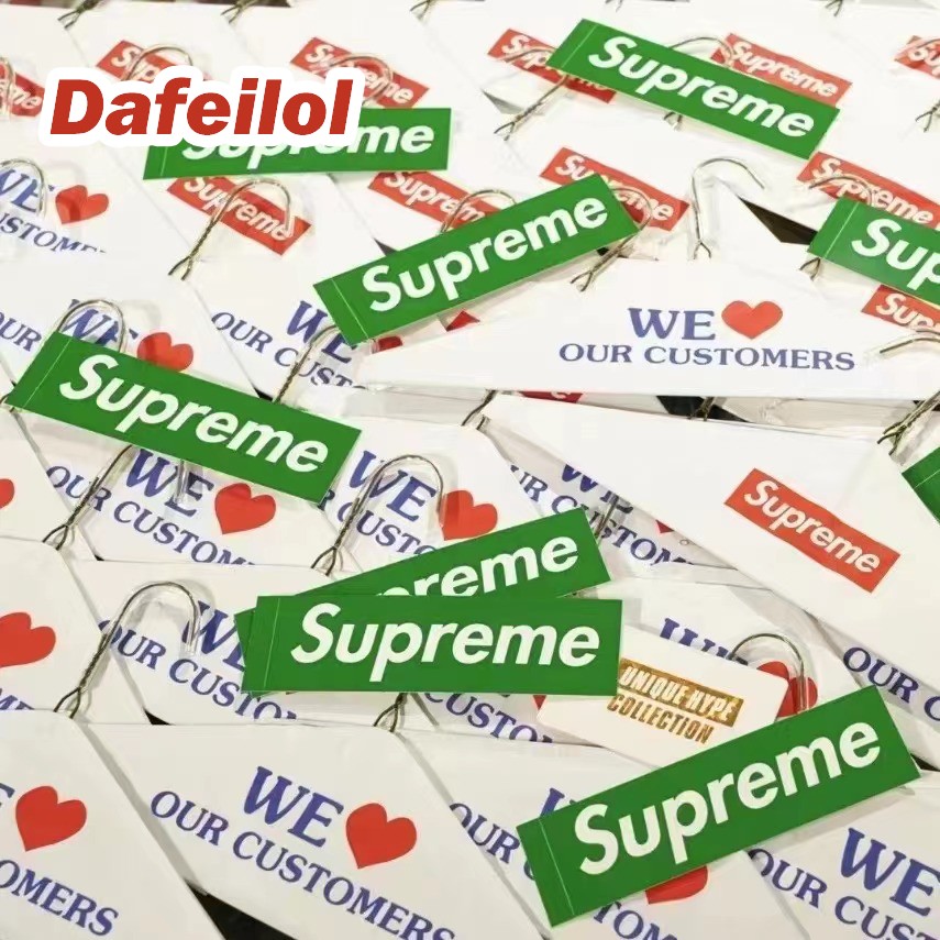 现货顺丰包邮 Supreme 24FW 开季赠品 衣服架子 绿BOGO贴纸 衣架