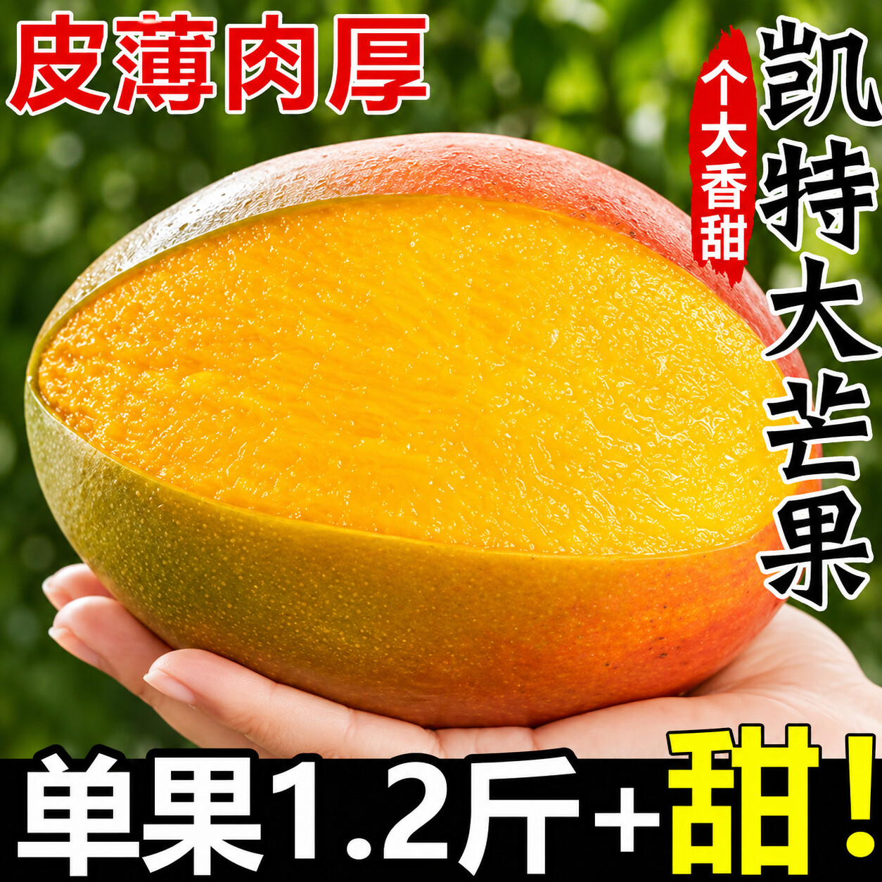 四川攀枝花凯特芒果新鲜水果应季澳芒青整箱包邮特大青果9斤直发