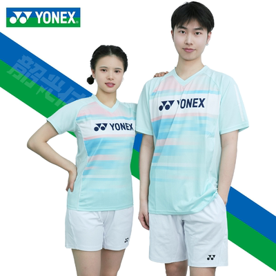 2025新款尤尼克斯羽毛球服YY运动服T恤训练速干短袖110125/210125