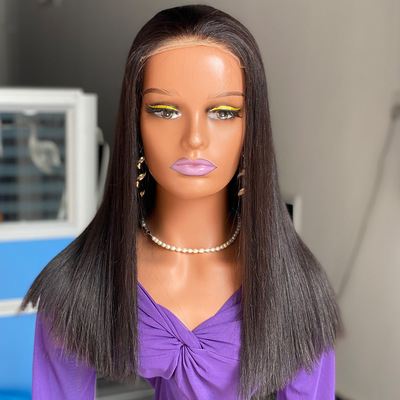 5X5 DD Gluelesswigs真发bleached knot humanhairwig真人发头套