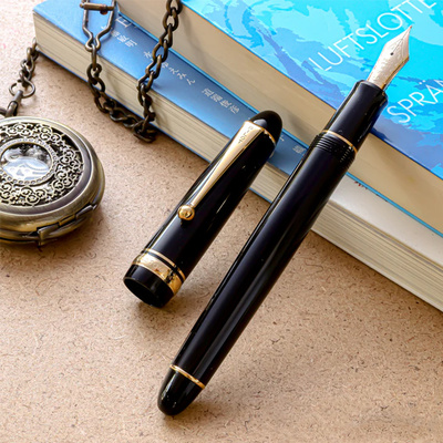 直邮百乐PILOT经典custom742钢笔14K黑杆金夹商务办公送礼