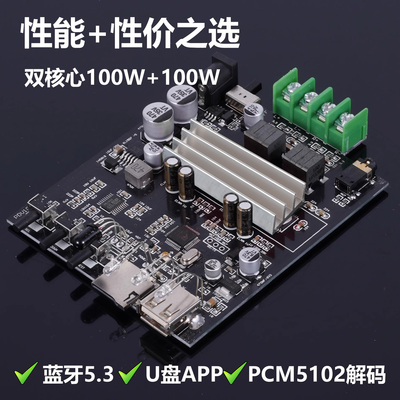 家用桌面200W功放机5.3蓝牙伟良
