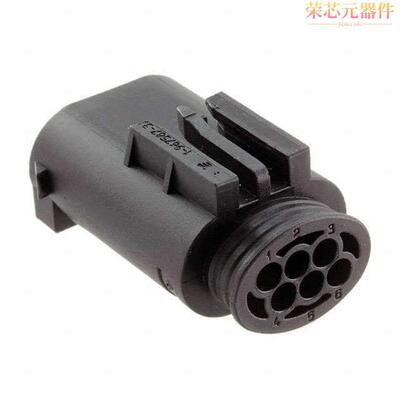 1-967587-3原装「CONN PLUG HSNG MQS 6POS BLACK」正品