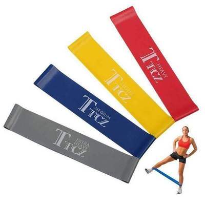 pilates band 4 levels yoga rubber resistance loop band exerc