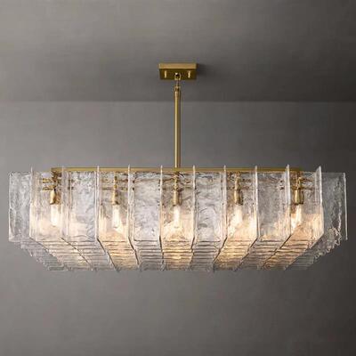 出口外贸 美式乡村轻奢简约 Restoration Hardware 格子方形吊灯