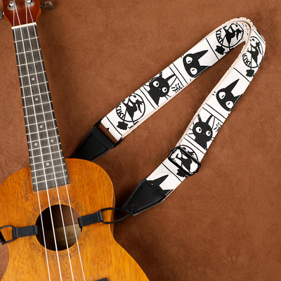 卡通猫咪免打孔尤克里里背带