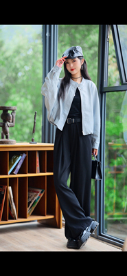 【连锁实体】艾睿思88808短款皮衣外套2025春季新款时尚百搭欧韩