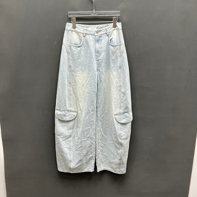 欧洲站春季工装阔腿牛仔裤女款